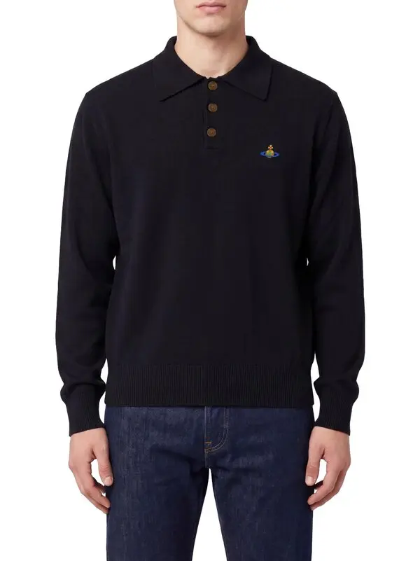 VIVIENNE WESTWOOD Polo Sweater - Black