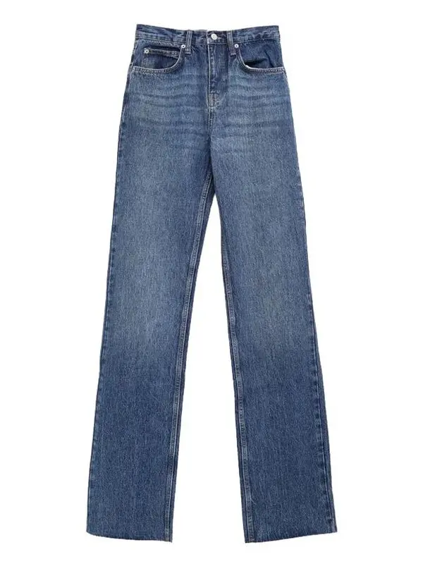 THE FRANKIE SHOP Vintage Denim Flared Trousers - Blue