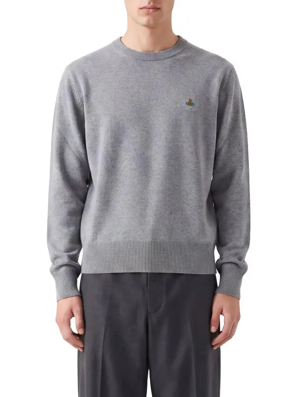 VIVIENNE WESTWOOD Cotton And Cashmere Short-sleeved Jumper - Grey