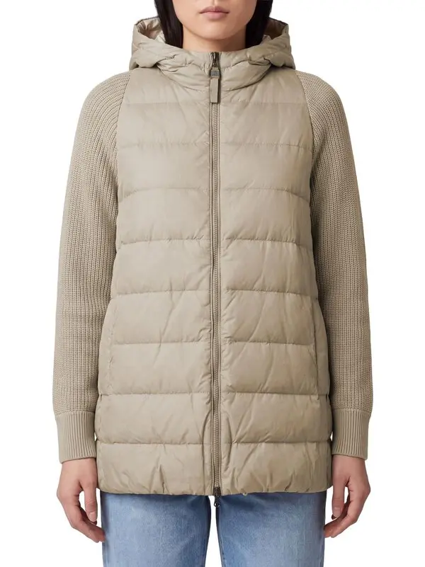 Brunello Cucinelli Quilted Technical Nylon Hooded Puffer Jacket - Grey