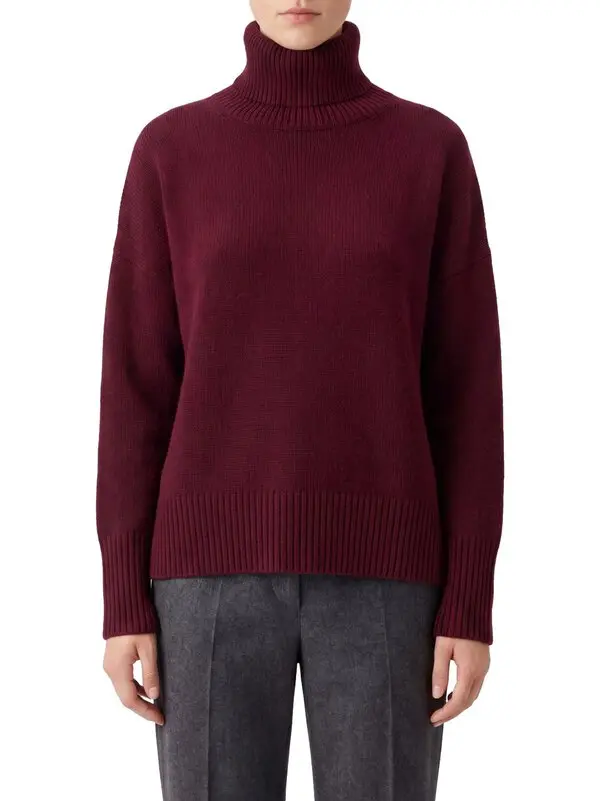 LISA YANG Turtleneck Sweater - Red