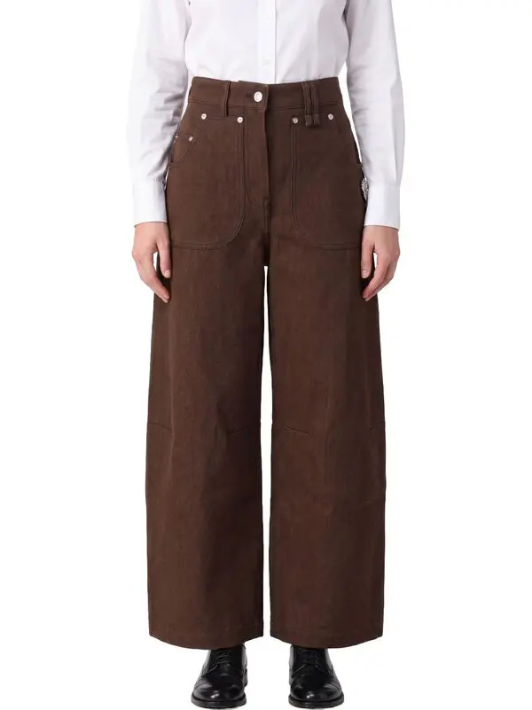 Simone Rocha Wide Leg Jeans - Brown