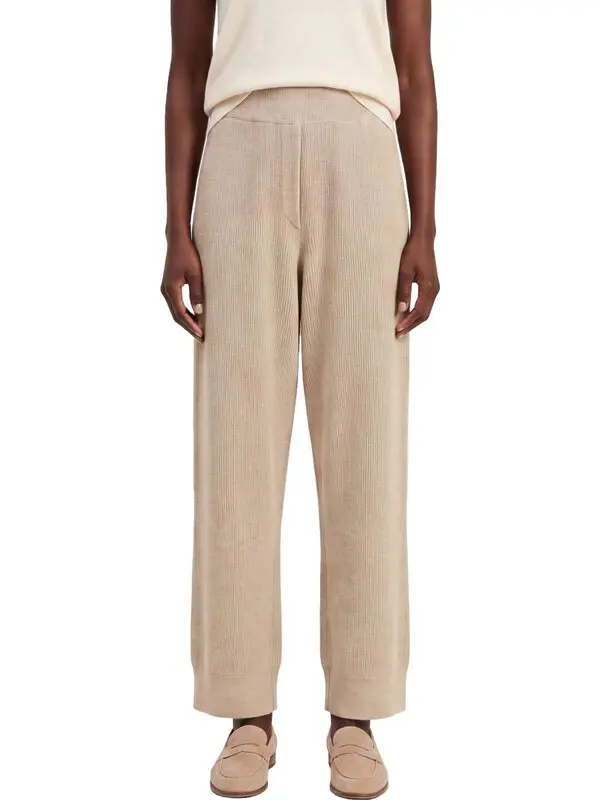 Brunello Cucinelli Ribbed Pants - Camel