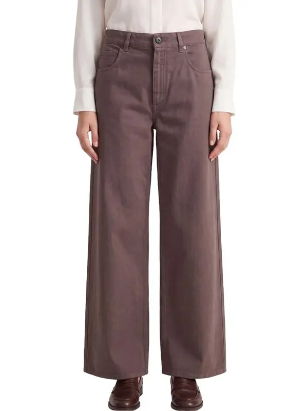 Brunello Cucinelli Wide Leg Trousers - Brown
