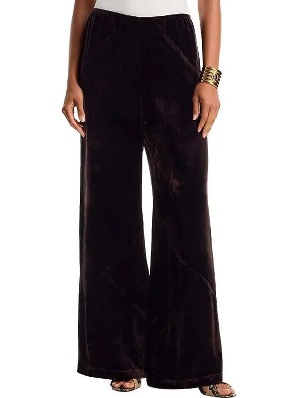 Paris Georgia Velvet Bias Lounge Pants - Velour Brown