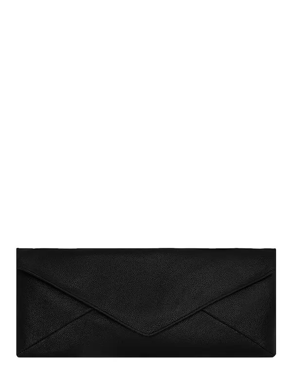Rebecca Minkoff Leather Envelope Clutch - Black