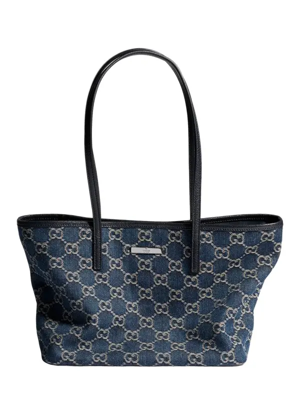 Gucci Gg Denim Tote Bag - Blu