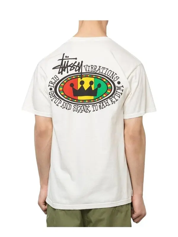 StÜssy Rasta Oval Pigment Dyed T-shirt - Natural