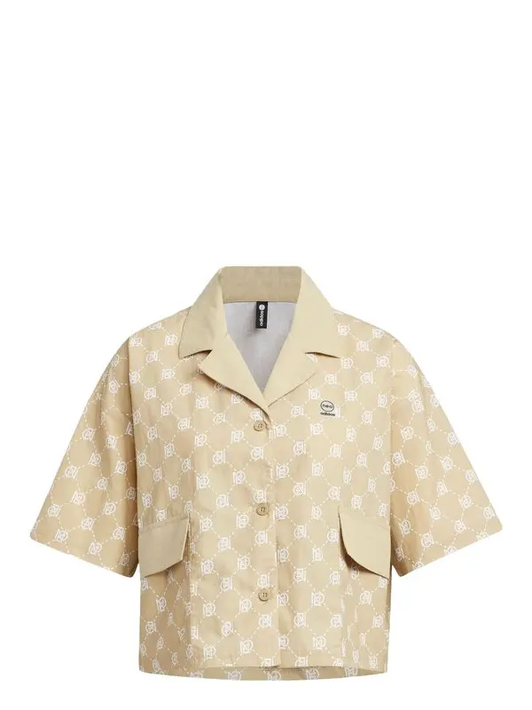 Adidas Neo Lapel Loose Breathable Sports Casual Polo Shirt - Beige