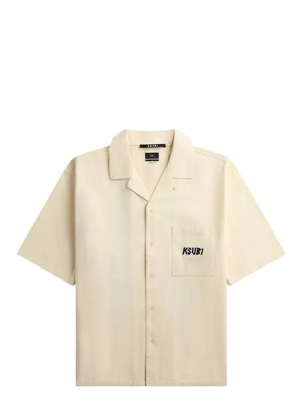 Ksubi Stay Up Diner Short Sleeve Shirt - Ecru