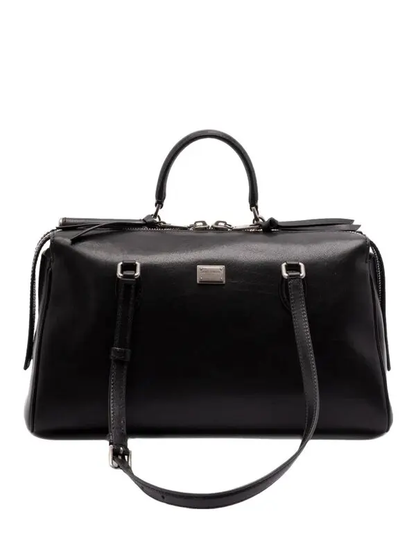 Dolce & Gabbana Leather Travel Bag - Black