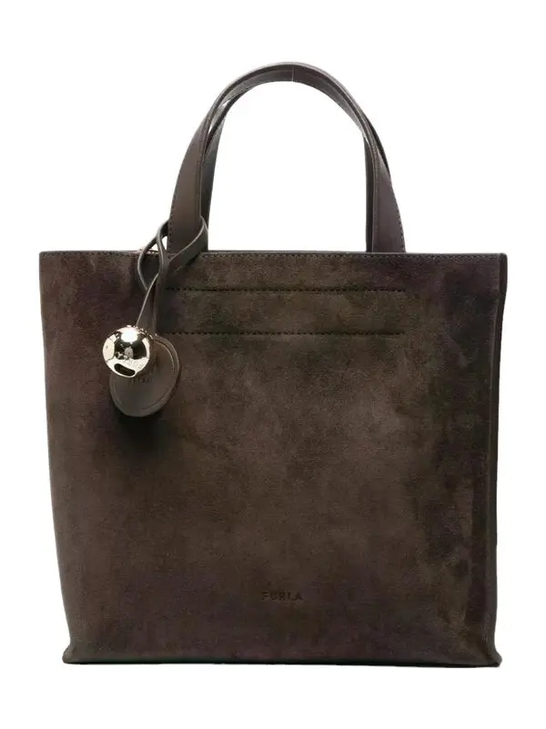 Furla Suede-panelled Leather Tote Bag - Brown