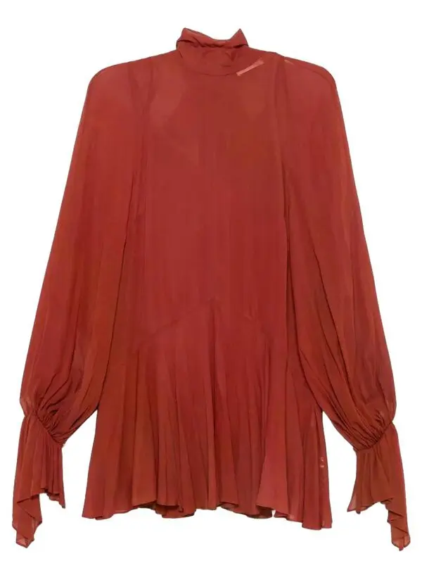 DE LA VALI Casimiro Ruffled Mini Dress - Red