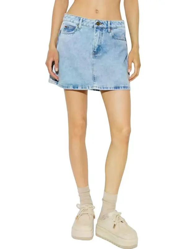 Adidas 3-stripes Denim Skirt - Blue