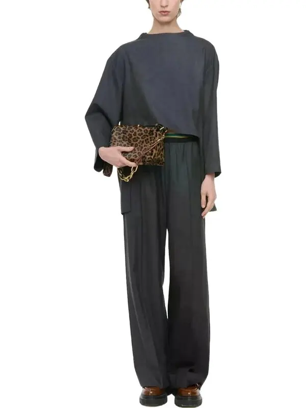 Plan C Asymmetric Tunic Top - Grey