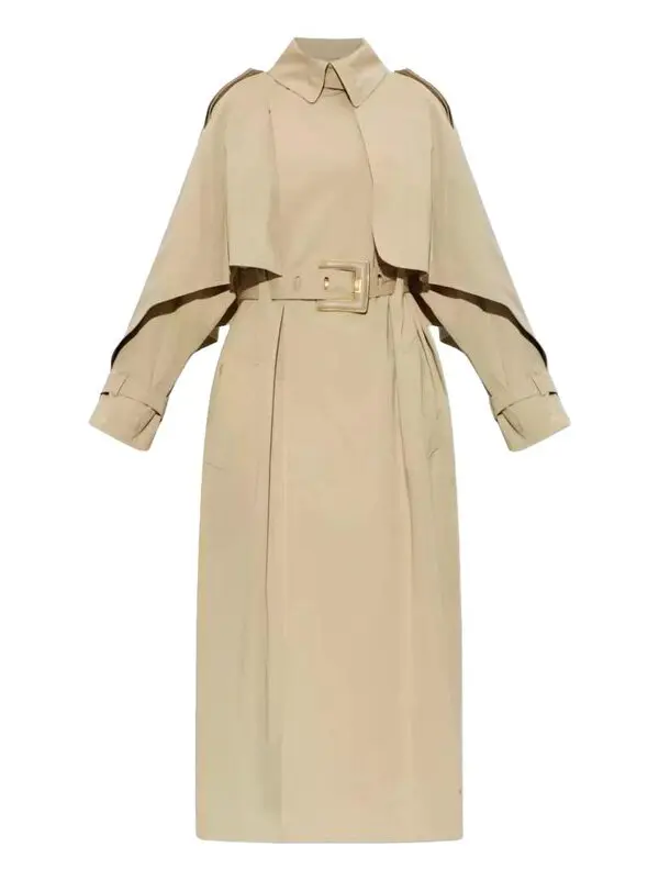 Balmain Trench Coat With Belt - Neutrals