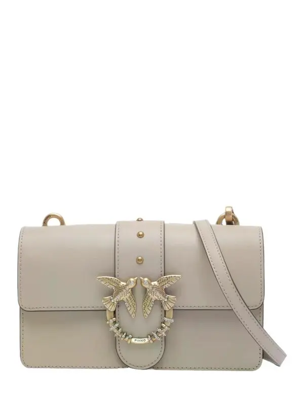 Pinko Love One Buckle Shoulder Bag - Neutrals