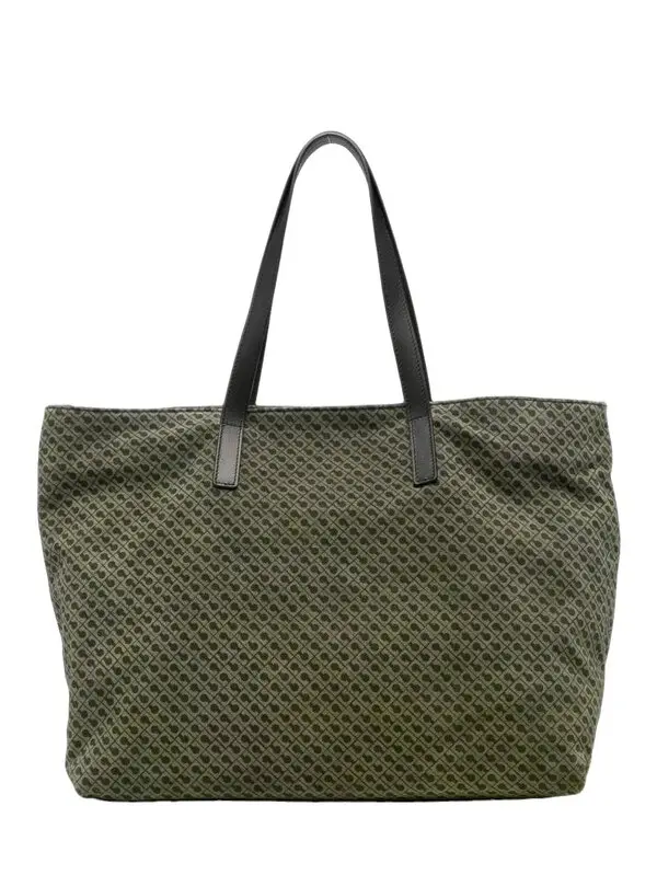 GHERARDINI Monogram-print Leather Shoulder Bag - Green