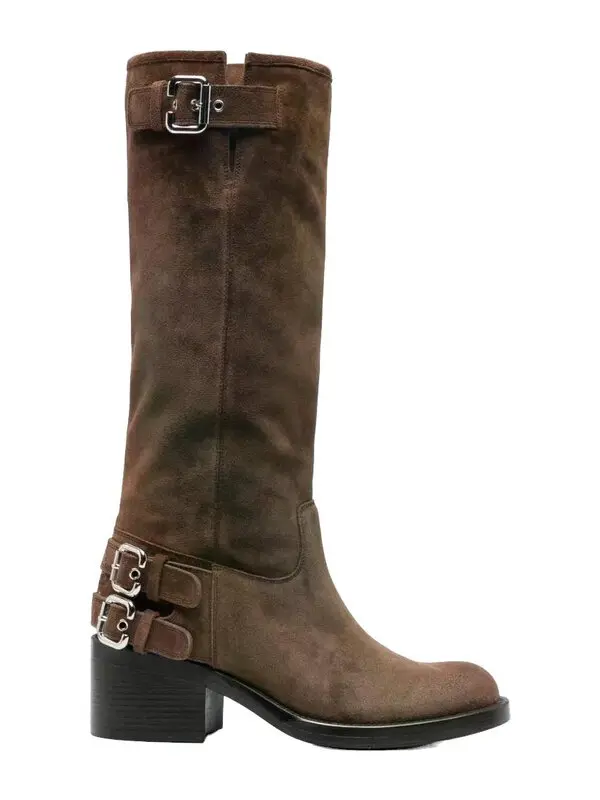 Chloé Dakota Buckle-detail Boots - Brown
