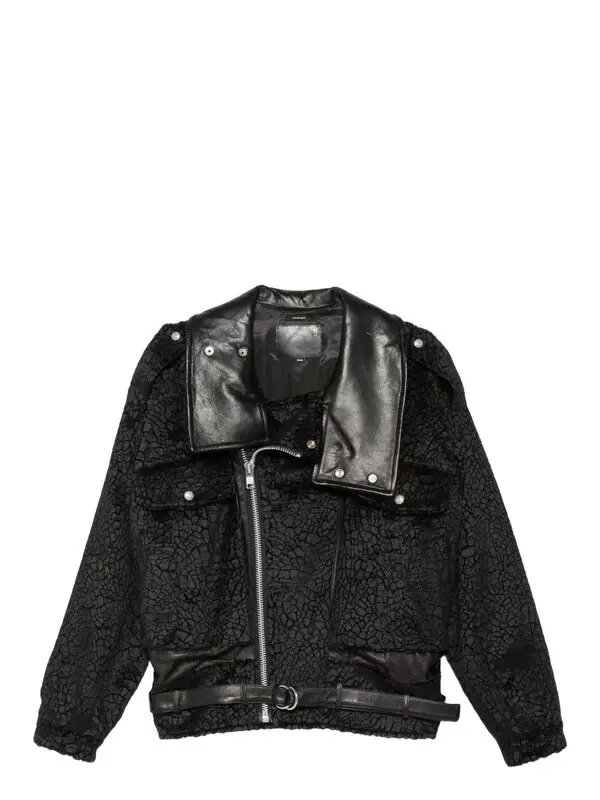 R13 Boyfriend Moto Jacket - Black