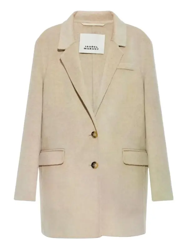 Isabel Marant Étoile Colbya Notched-lapel Coat - Neutrals