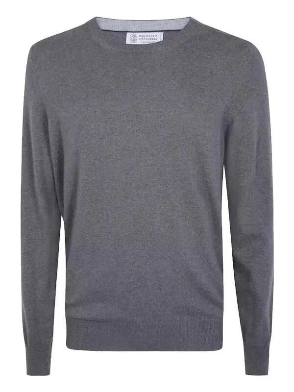Brunello Cucinelli Round-neck Cashmere Sweater - Grey