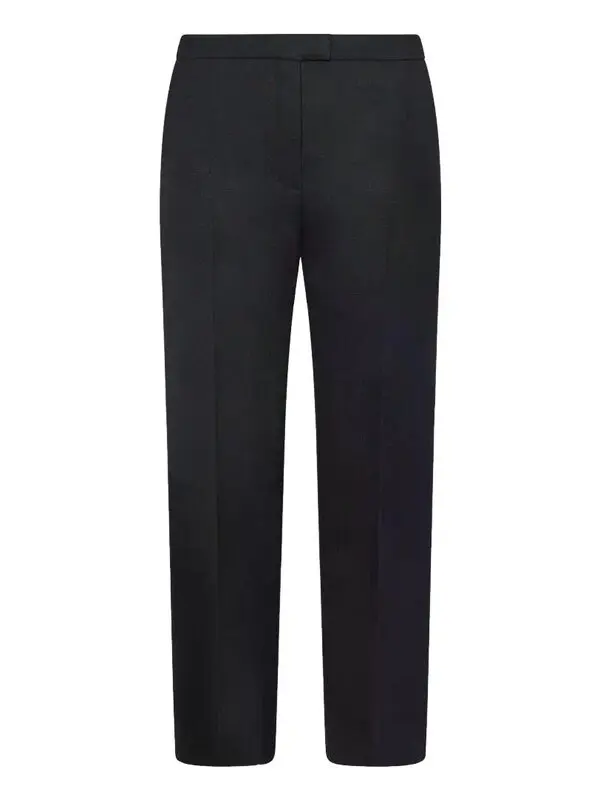 YVES SALOMON Tailored Pressed-crease Trousers - Black