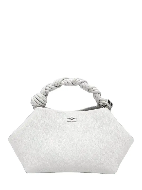 GANNI Bou Small Grain Top Handle Bag - Neutrals
