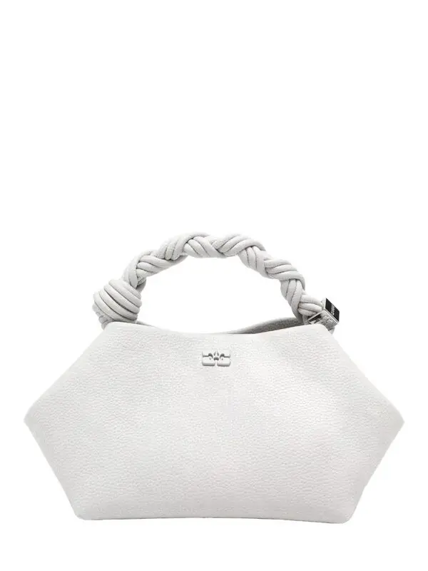 GANNI Bou Small Grain Top Handle Bag - Neutrals