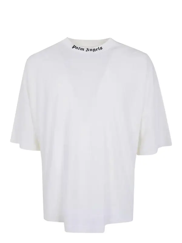 Palm Angels Logo-print Cotton T-shirt - White