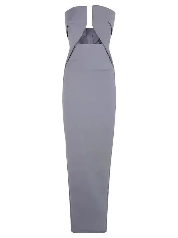Rick Owens Cut-out Strapless Column Dress - Grey