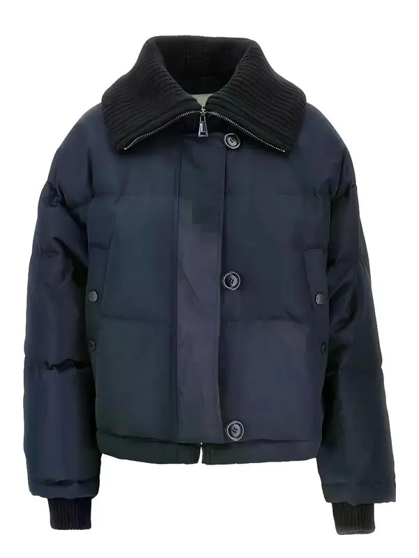Max Mara Water-repellent Technical Twill Down Jacket Navy - Blue