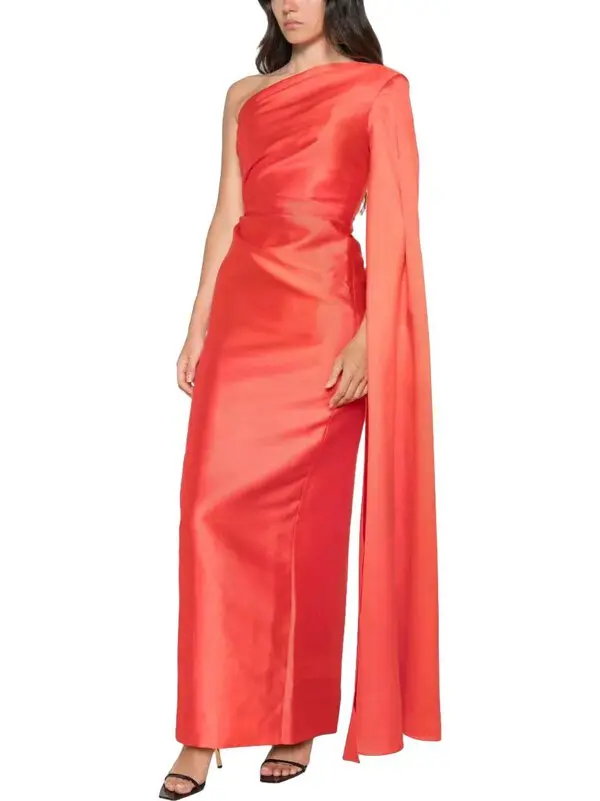 Solace London Veya One-shoulder Maxi Dress - Red
