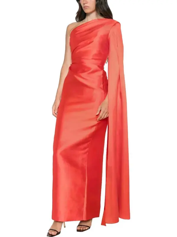 Solace London Veya One-shoulder Maxi Dress - Red