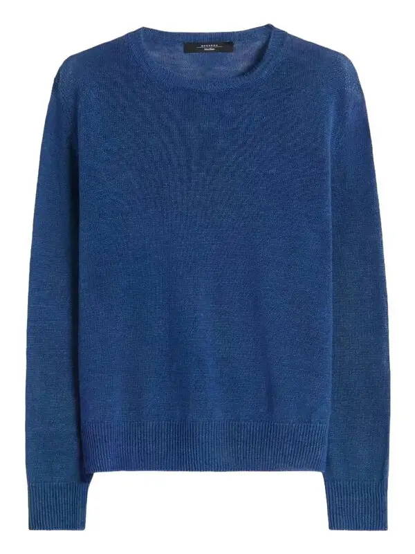 Max Mara Linen Yarn Jumper - Blue