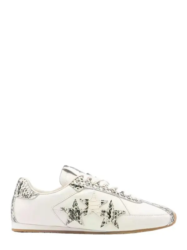 Amiri Python-effect Star-patch Sneakers - White