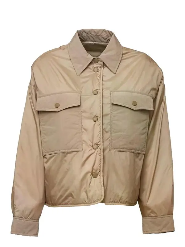 Max Mara Reversible Water-repellent Canvas Padded Jacket Sand - Neutrals