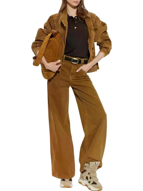 Isabel Marant Étoile Lemony Wide-leg Jeans - Brown