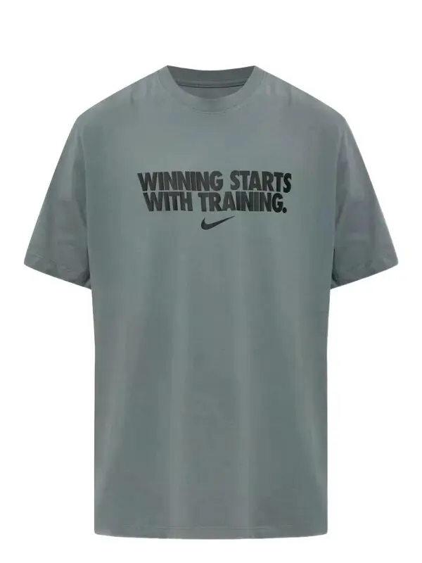 Nike Slogan-print Short-sleeves T-shirt - Grey