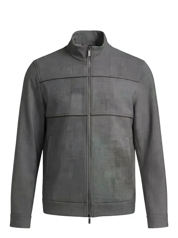 Peserico Contrast-piping Zip-up Jacket - Grey