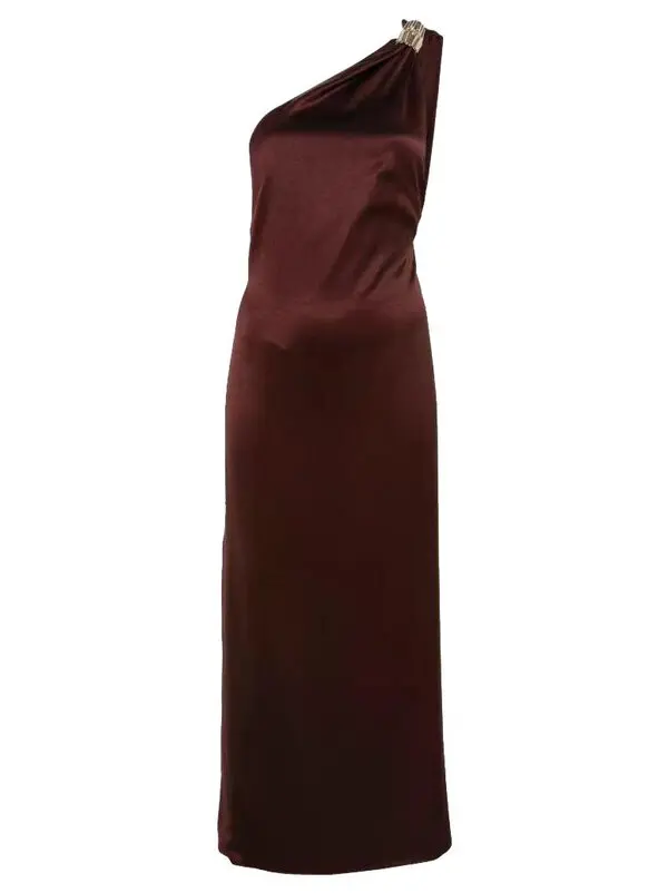 ESSE STUDIOS Eros One-shoulder Midi Dress - Brown