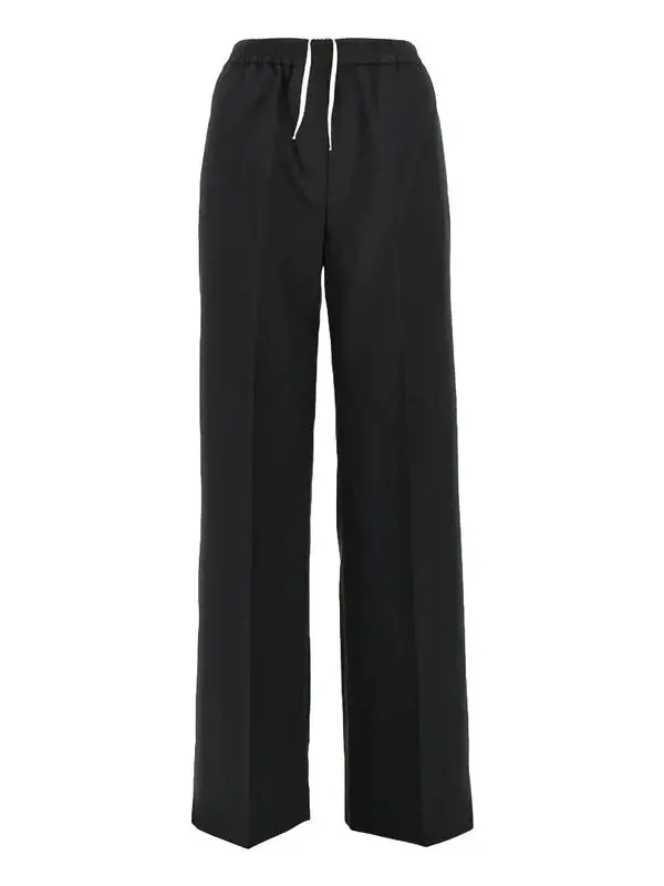 Max Mara Drawstring Trousers - Black