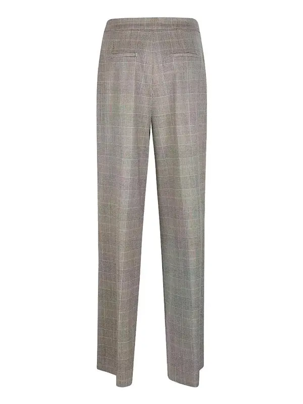 PT TORINO Prince Of Wales Check Pleated Trousers - Grey