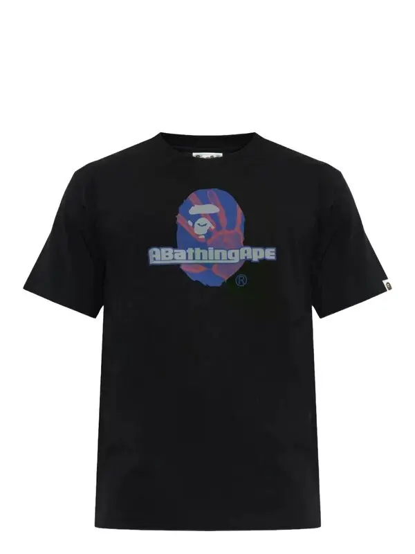 A BATHING APE Handprint Ape Head Tee - Black