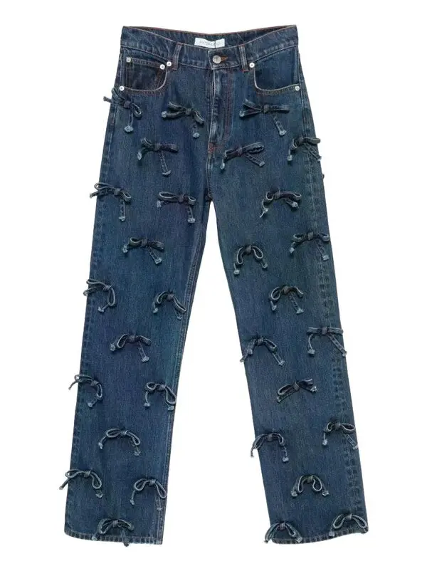 Viktor & Rolf Bow-embellished Jeans - Blue