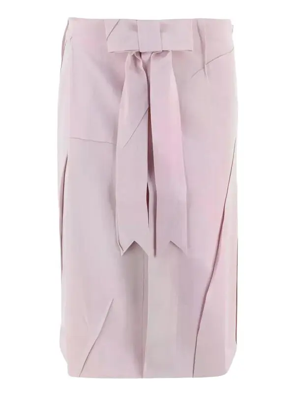 ALAINPAUL Bow-detail Midi Skirt - Pink