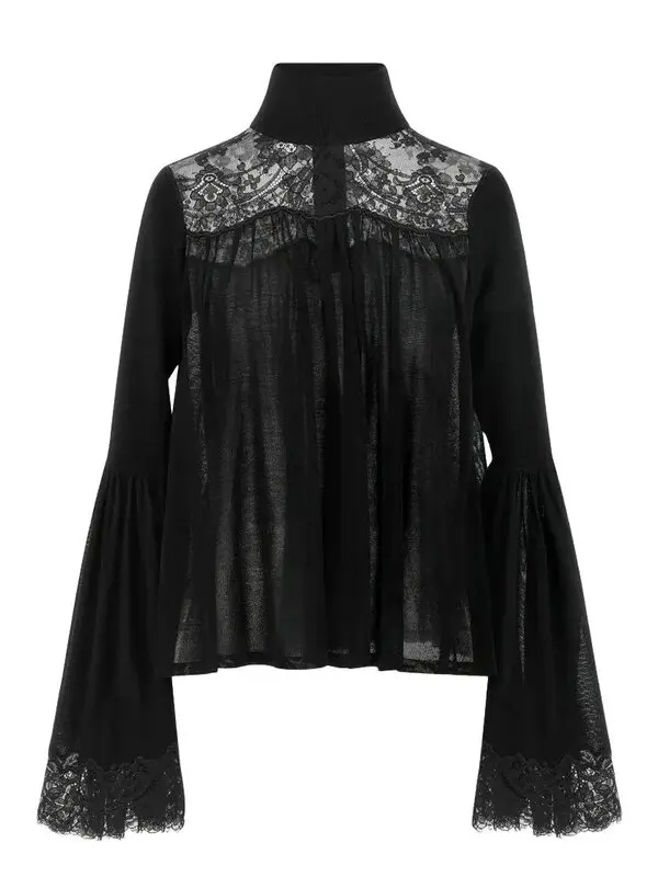 Zimmermann Valiant Lace Blouse - Black