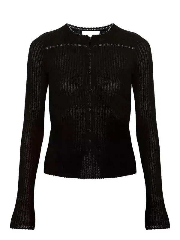 Isabel Marant Étoile Siofra Pointelle-knit Cardigan - Black