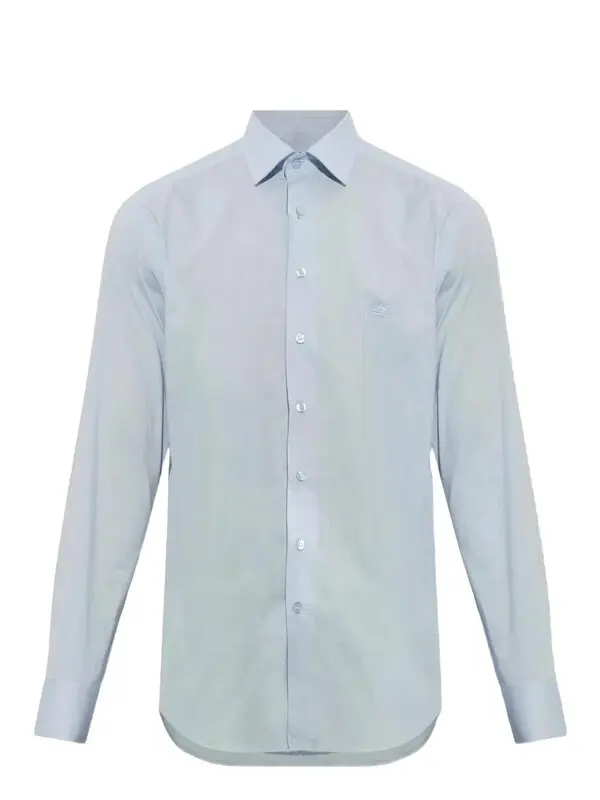 Etro Embroidered-logo Shirt - Blue