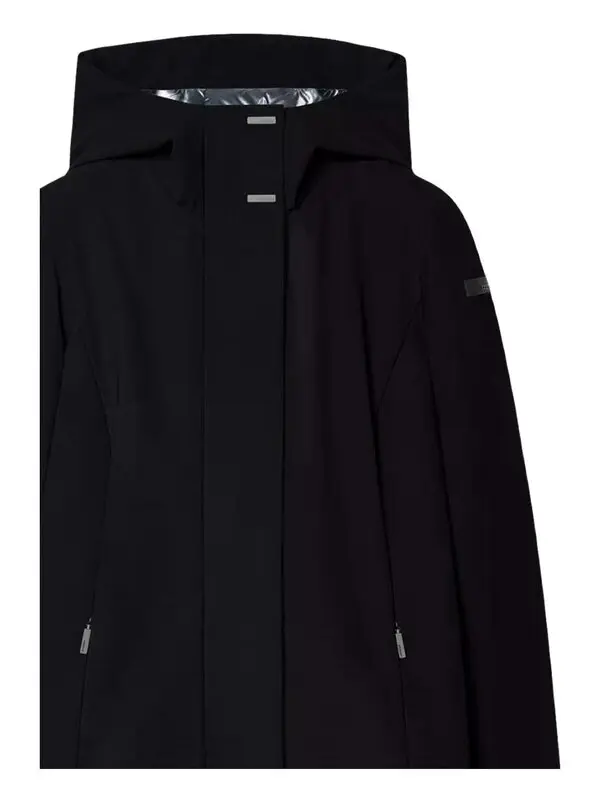 RRD Hooded Concealed-fastening Coat - Black